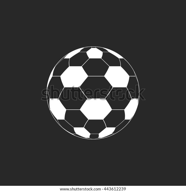 Soccer Ball Sign Simple Icon On Stock Vector (Royalty Free) 443612239 ...