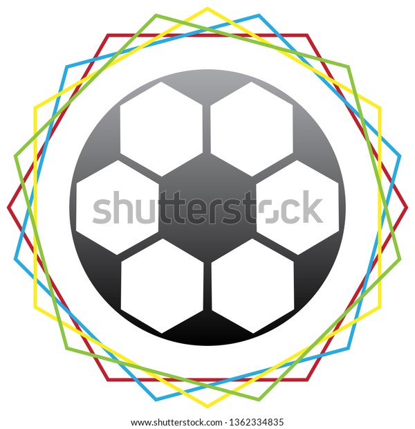 Soccer Ball Sign Vector Black Icon Stock Vector (Royalty Free ...
