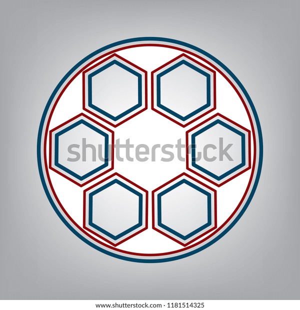 Soccer Ball Sign Vector Dark Red Stock Vector (Royalty Free) 1181514325 ...