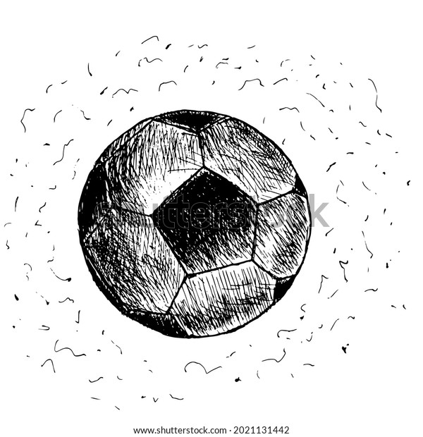Soccer Ball Sketch Style Vector Format Stock Vector (Royalty Free ...