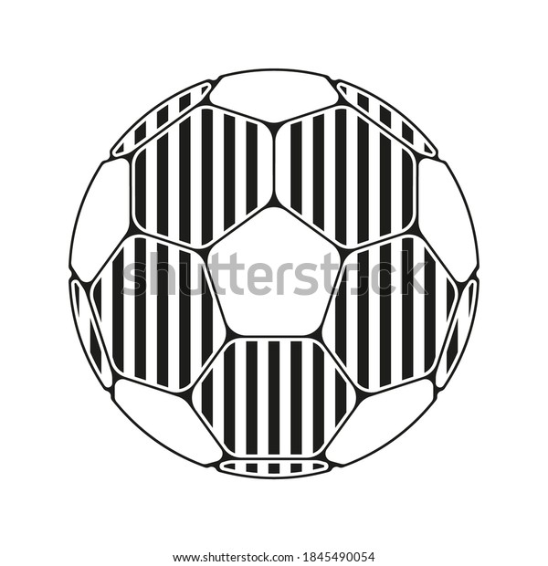 Soccer Ball Stripes Vector Illustration Stock Vector (Royalty Free ...