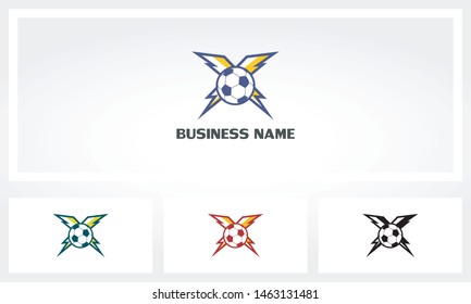 Soccer Ball Thunder Logo Stock Vector (Royalty Free) 1463131481 ...