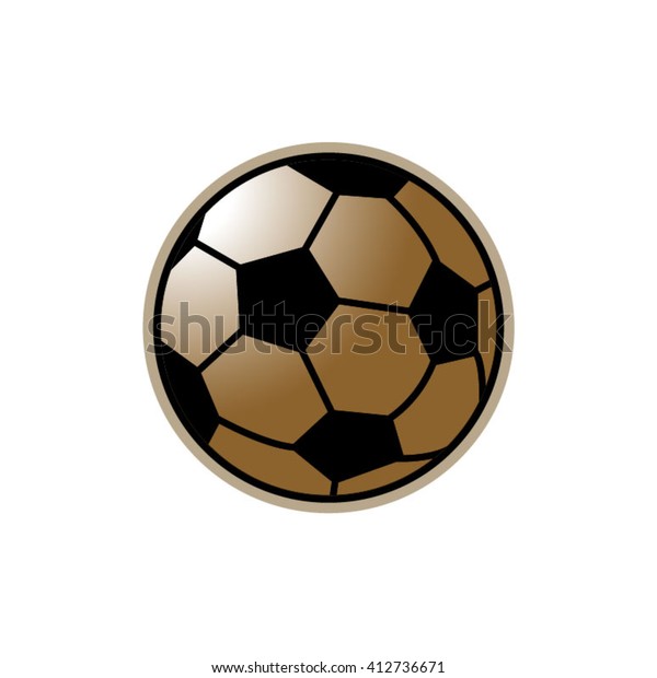 Soccer Ball Vector Drawing Brown Black: เวกเตอร์สต็อก (ปลอดค่าลิขสิทธิ์ ...