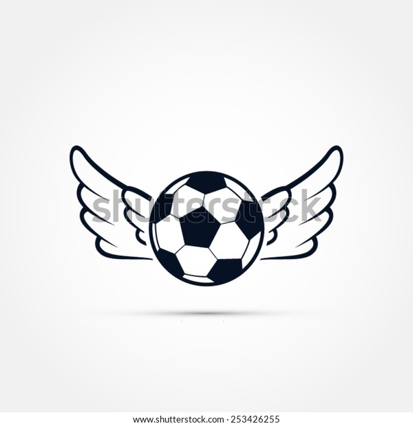 Soccer Ball Wings Stock Vector (Royalty Free) 253426255