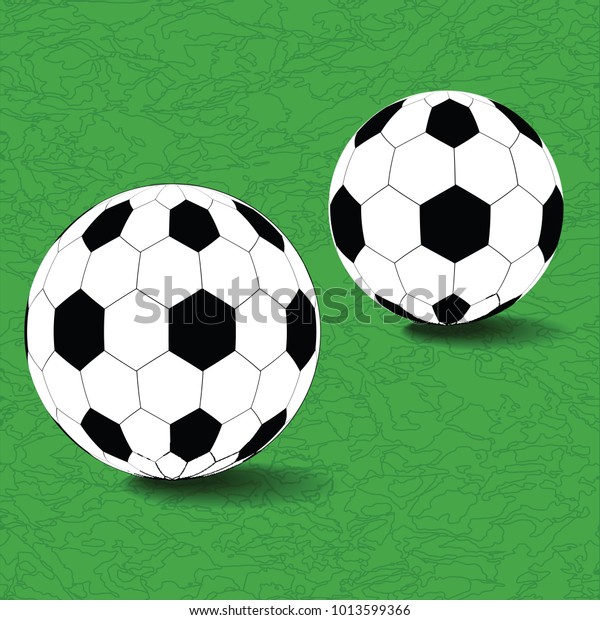Soccer Balls Two On Abstract Original Stock Vector (Royalty Free ...