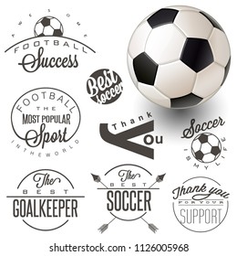Football Calligraphy Collection: vector de stock (libre de regalías ...