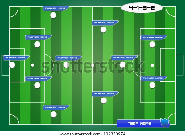 Soccer Field Background Strategy Formation Tactics Stock Vector ...