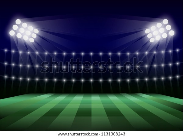Soccer Field Concept Background Realistic Illustration Stock Vector ...
