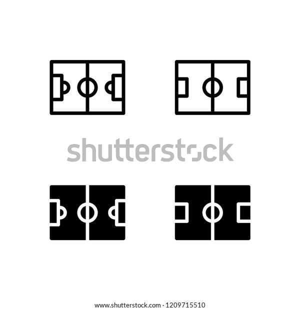 Soccer Field Icon Logo Vector Symbol Stock Vector (Royalty Free ...
