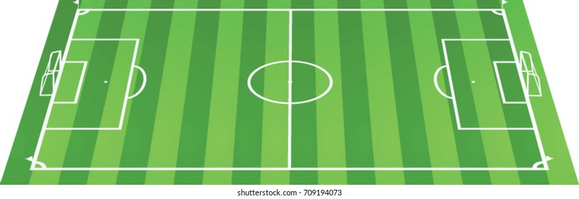 Soccer Field Perspective Vector Illustration Stock Vector (Royalty Free ...