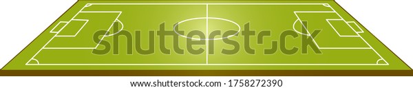 Soccer Field Perspective Vector Realistic 3d Stock Vector (Royalty Free ...