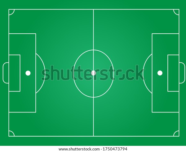 Soccer Field Top View Vector Stock Vector (Royalty Free) 1750473794 ...