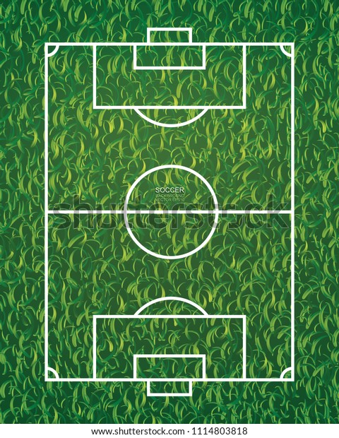 Soccer Football Field Pattern Texture Background Stock Vector (Royalty ...