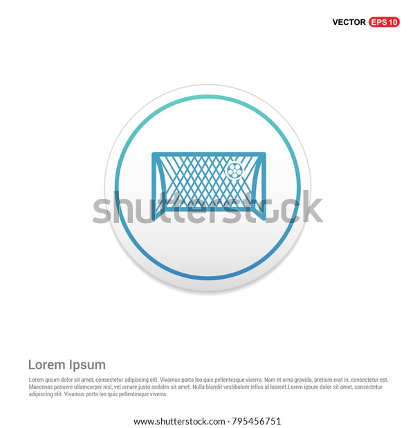 Soccer Goal Icon White Background Icon Stock Vector (Royalty Free ...