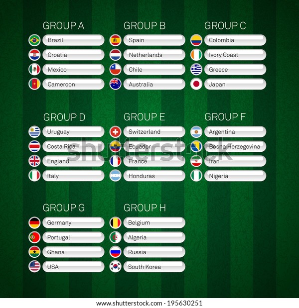 Soccer Group Stages Poster Vector Illustration Stock Vector (Royalty ...