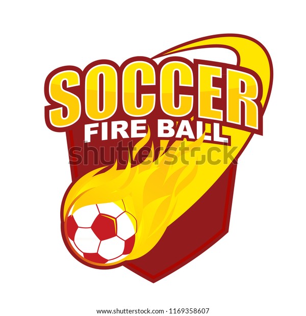 Soccer Logo Design Fire Ball Theme: เวกเตอร์สต็อก (ปลอดค่าลิขสิทธิ์ ...