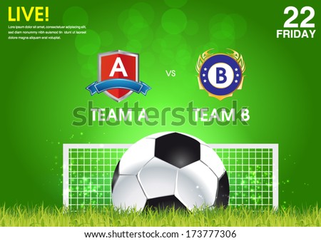 Soccer Match Announcement Poster Stock Vector (Royalty Free) 173777306 ...