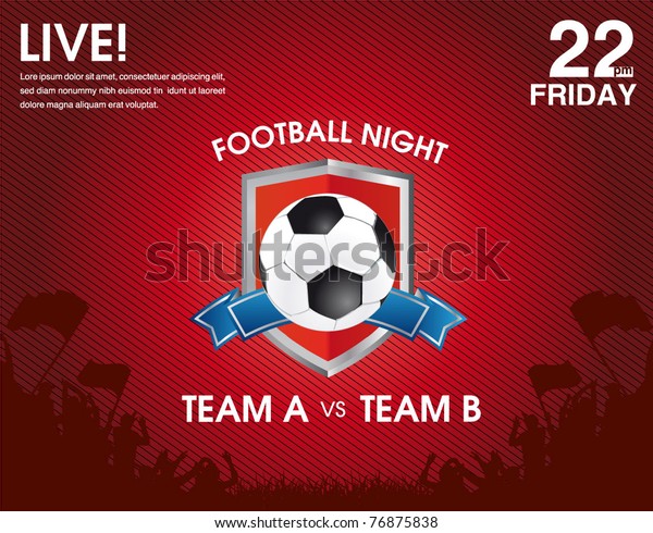 Soccer Match Announcement Poster Stock Vector (Royalty Free) 76875838 ...