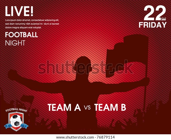 Soccer Match Announcement Poster Stock Vector (Royalty Free) 76879114
