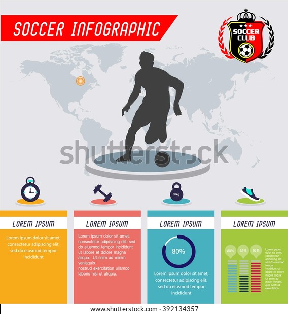 Soccer Match Infographic Stock Vector (Royalty Free) 392134357
