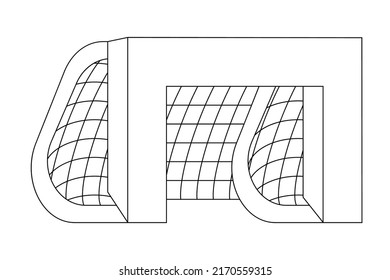 Soccer Mini Gate Cartoon Vector Illustration Stock Vector (Royalty Free ...