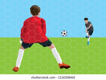 Soccer Penalty Kick Stock Vector (Royalty Free) 1126358465 | Shutterstock