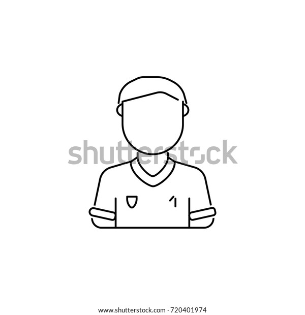 Soccer Player Avatar Icon On White Stock Vector (Royalty Free ...