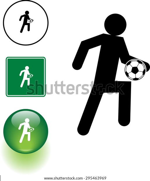 Soccer Player Knee Dribbling Symbol Sign: เวกเตอร์สต็อก (ปลอดค่า ...