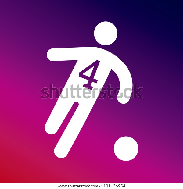 Soccer Player Number Four Icon Vector Stock Vector (Royalty Free ...