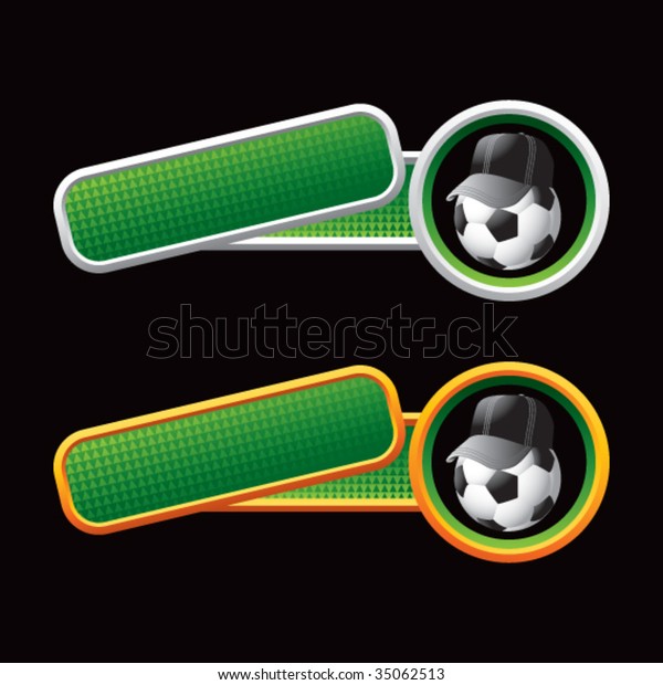 Soccer Referee Ball On Tilted Banners Stock Vector (Royalty Free ...