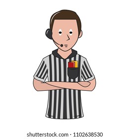 Soccer Referee Cartoon Stock Vector (Royalty Free) 1102638530 ...