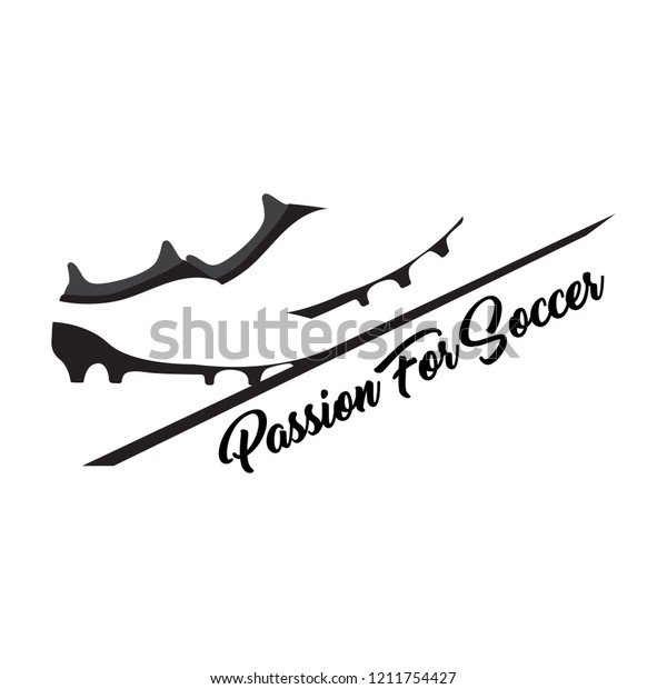 Soccer Shoe Text Vector Illustration Design Stock Vector (Royalty Free ...