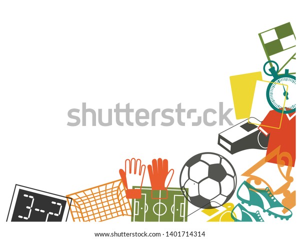 Soccer Sport Background Corner Design Stock Vector (Royalty Free ...