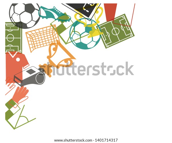 Soccer Sport Background Corner Design Stock Vector (Royalty Free ...