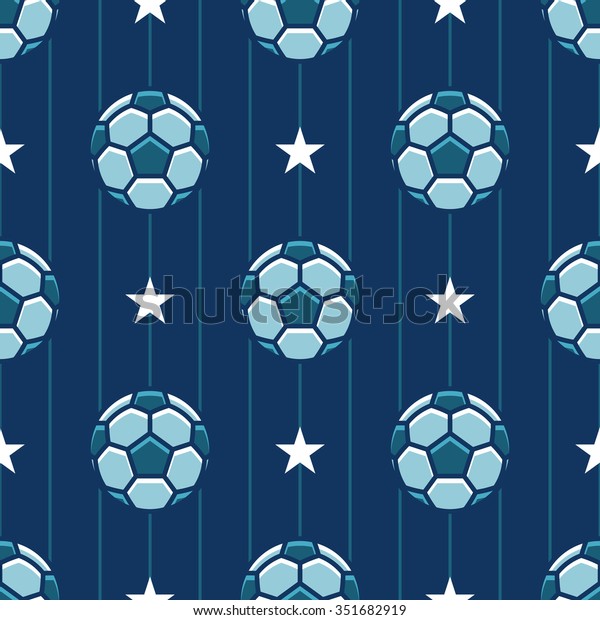Soccer Sport Seamless Pattern Stock Vector (Royalty Free) 351682919