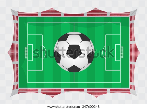 Soccer Stadium Ball Top View Vector: เวกเตอร์สต็อก (ปลอดค่าลิขสิทธิ์ ...