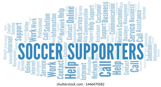 Soccer Supporters Word Cloud Vector Made Stock Vector (Royalty Free ...