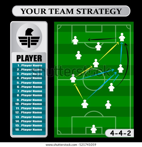 Soccer Tactic Table Vector Illustration Tactical Stock Vector (Royalty ...
