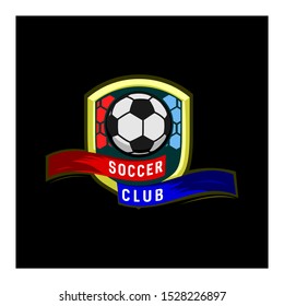 Football Club Shield Logo Blue Shiny Stock Vector (Royalty Free ...