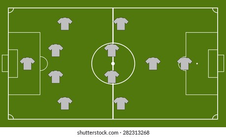 Soccer Team Formation Stock Vector (Royalty Free) 282313268 | Shutterstock