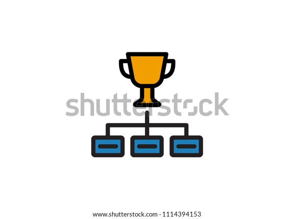 Soccer Tournament Bracket Icon Filled Line Stock Vector (Royalty Free ...