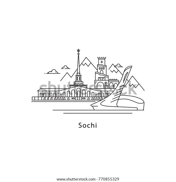Sochi Logo Isolated On White Background Stock Vector (Royalty Free ...
