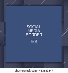Social Border Square On Color Background Stock Vector (Royalty Free ...