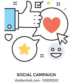 Social Campaign Vector Icon Stock Vector (Royalty Free) 533030242 ...