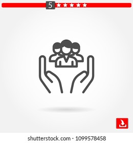 Social Care Vector Icon Stock Vector (Royalty Free) 1099578458 ...