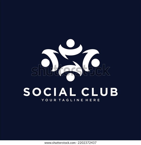 Social Club Logo Design Vector Stock Vector (Royalty Free) 2202372437 ...