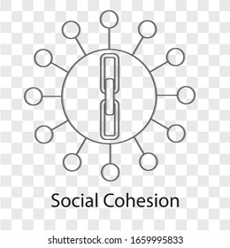 Social Cohesion Concept On Transparency Background Stock Vector ...