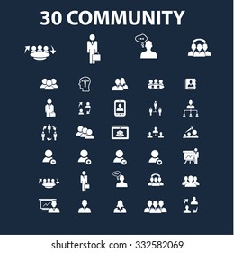 Social Community Icons Set Vector Infographics Stock Vector (Royalty ...