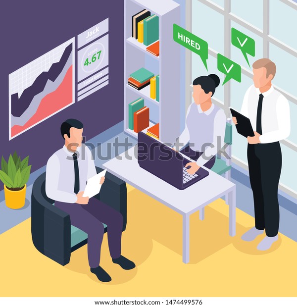 Social Credit Score System Isometric Composition Stock Vector (Royalty ...