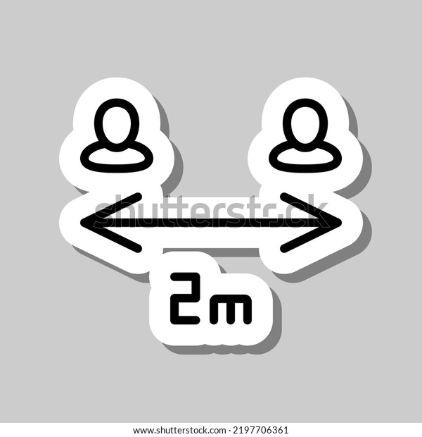 Social Distance Logo Simple Icon Vector Stock Vector (Royalty Free ...